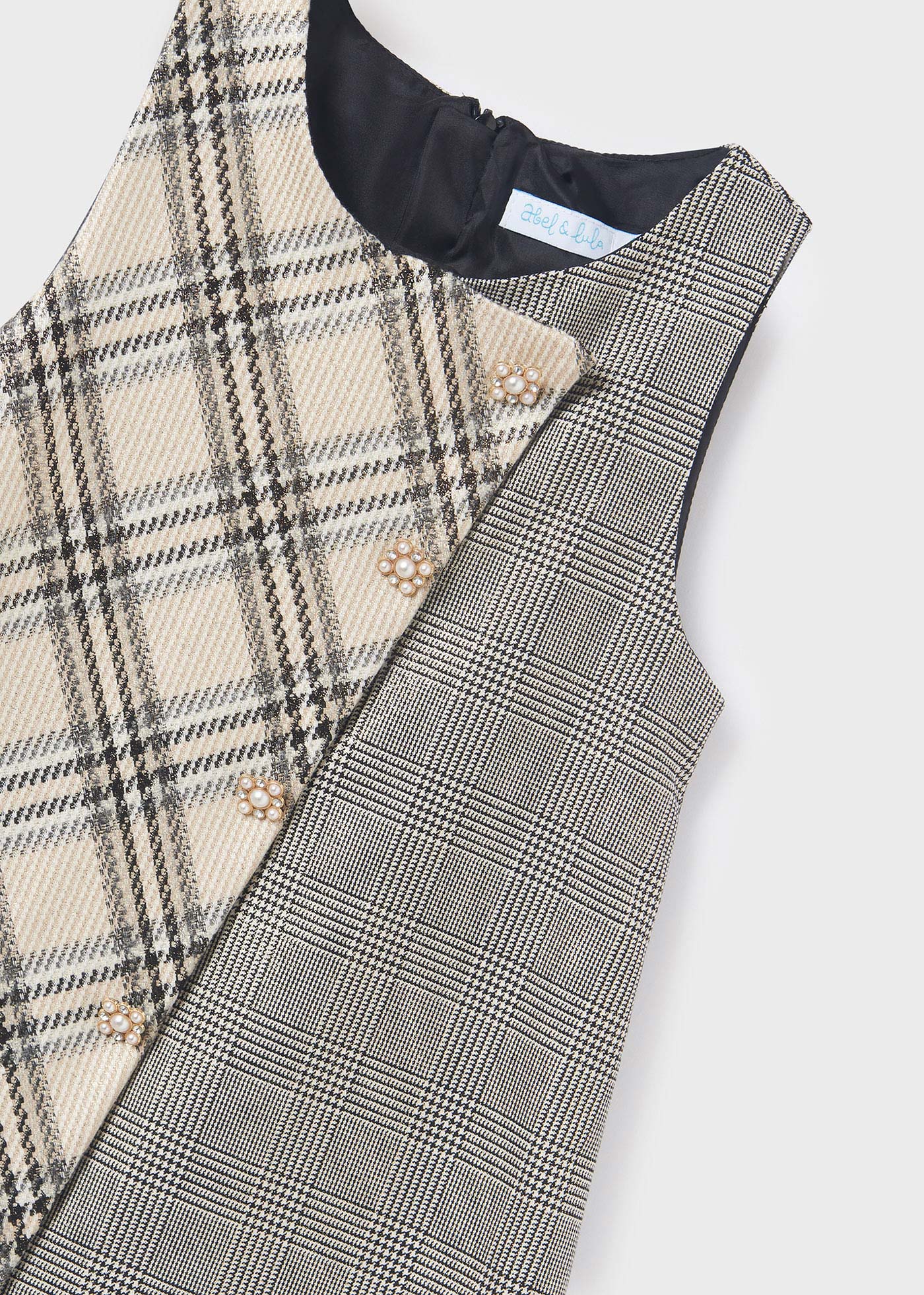 Plaid pinafore girl | Abel & Lula