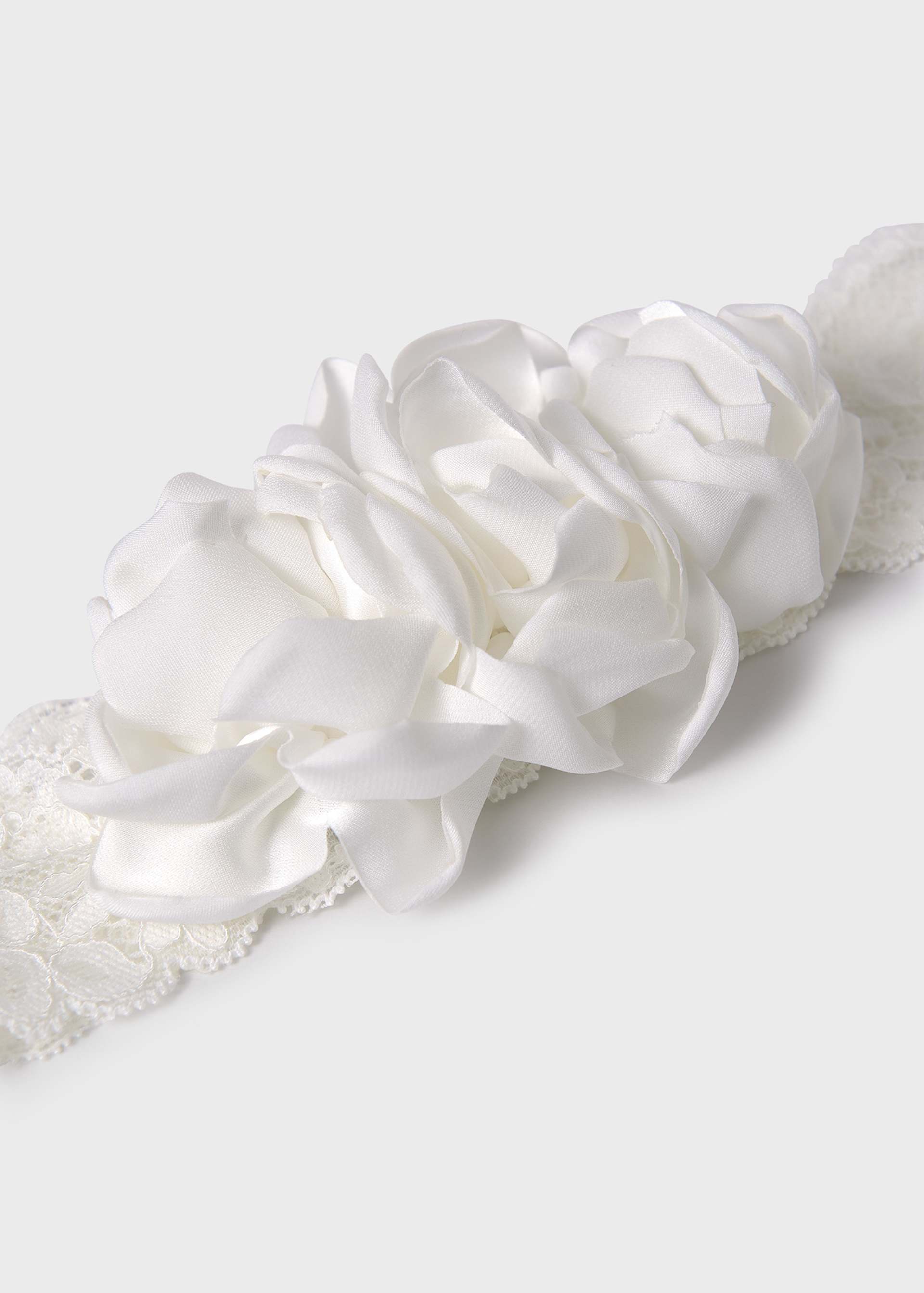 Baby laced headband White | Abel & Lula