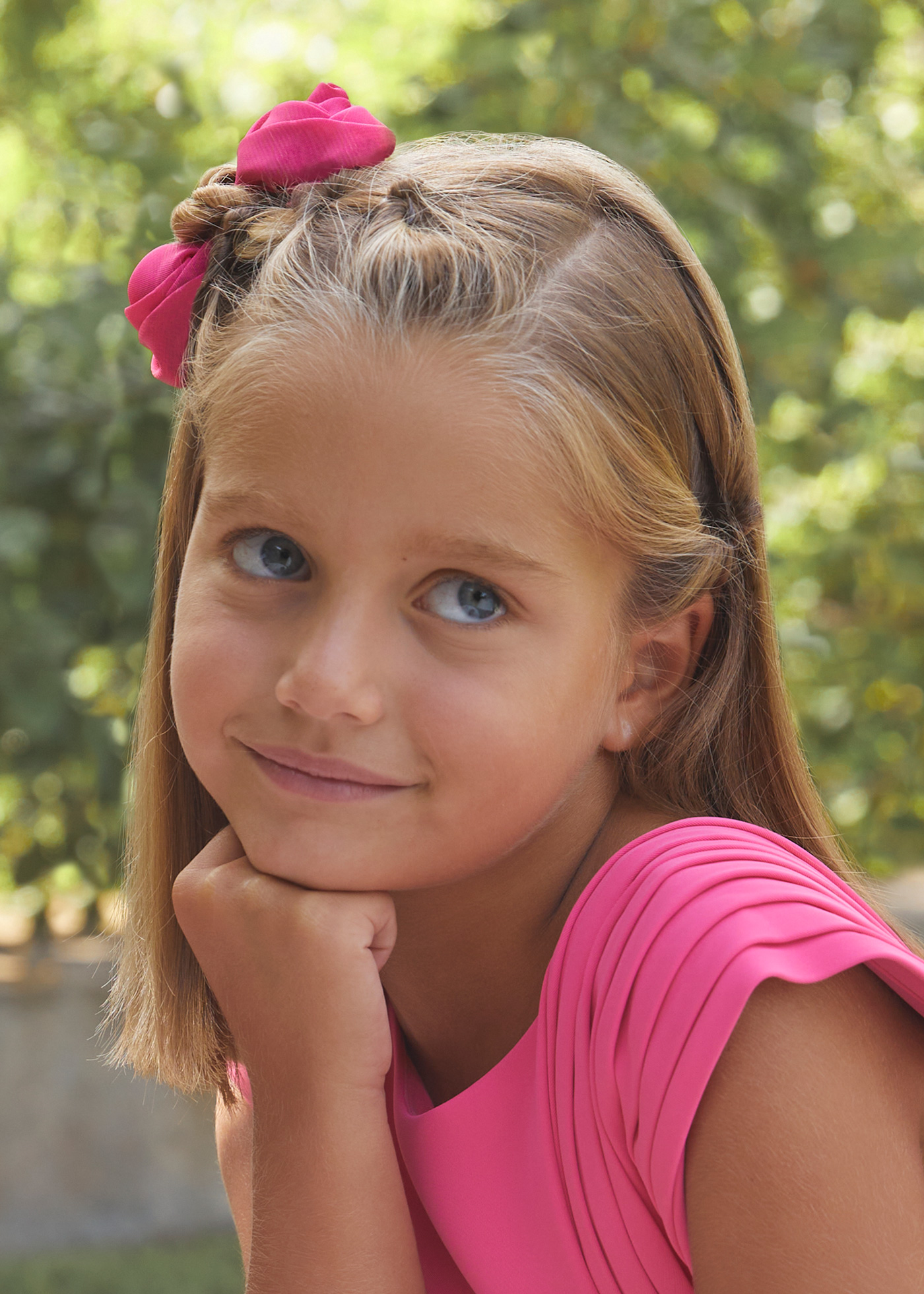 Set 2 clame de par floare fetita Fucsia | Abel & Lula