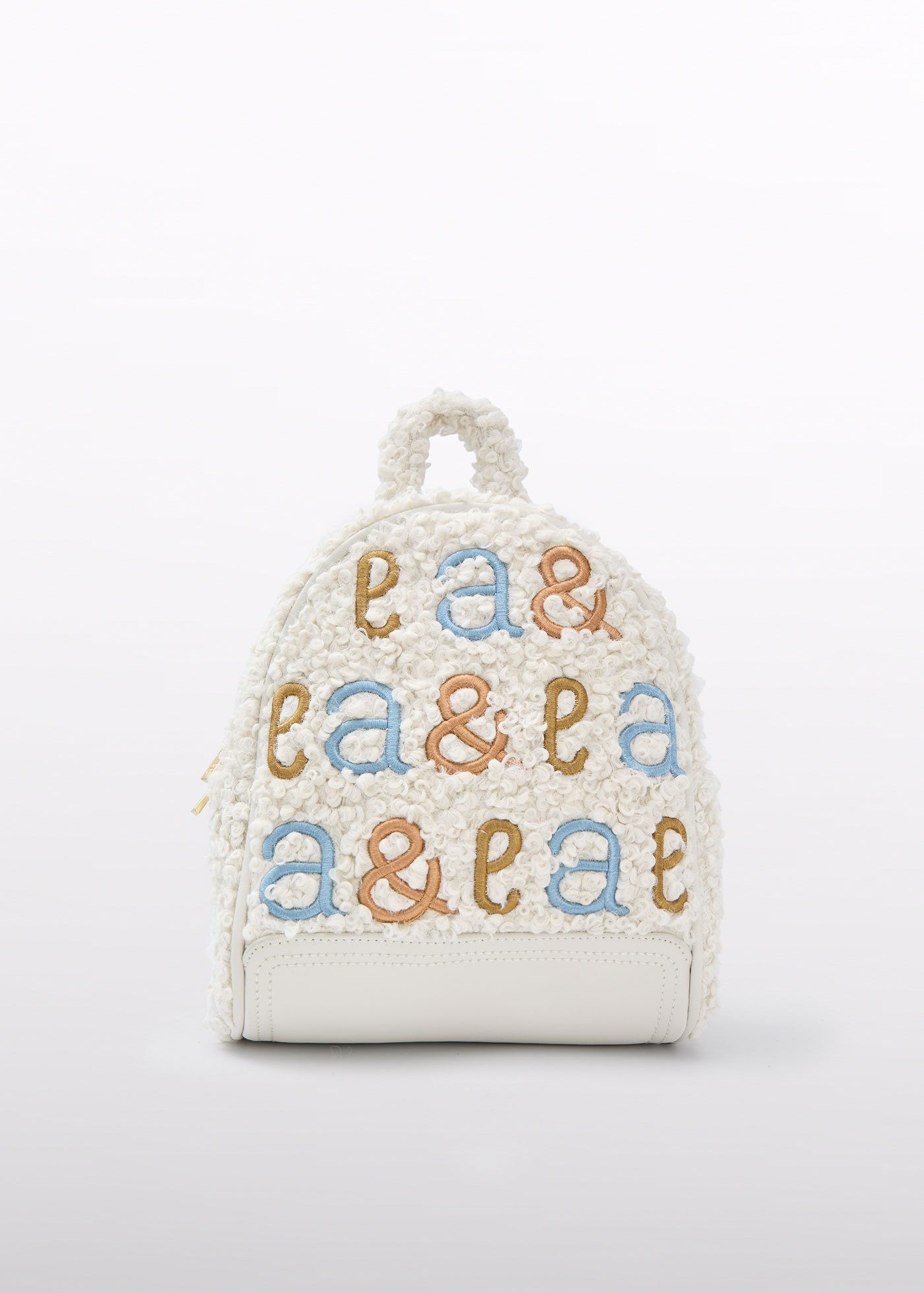 Girls faux shearling backpack Off white | Abel & Lula