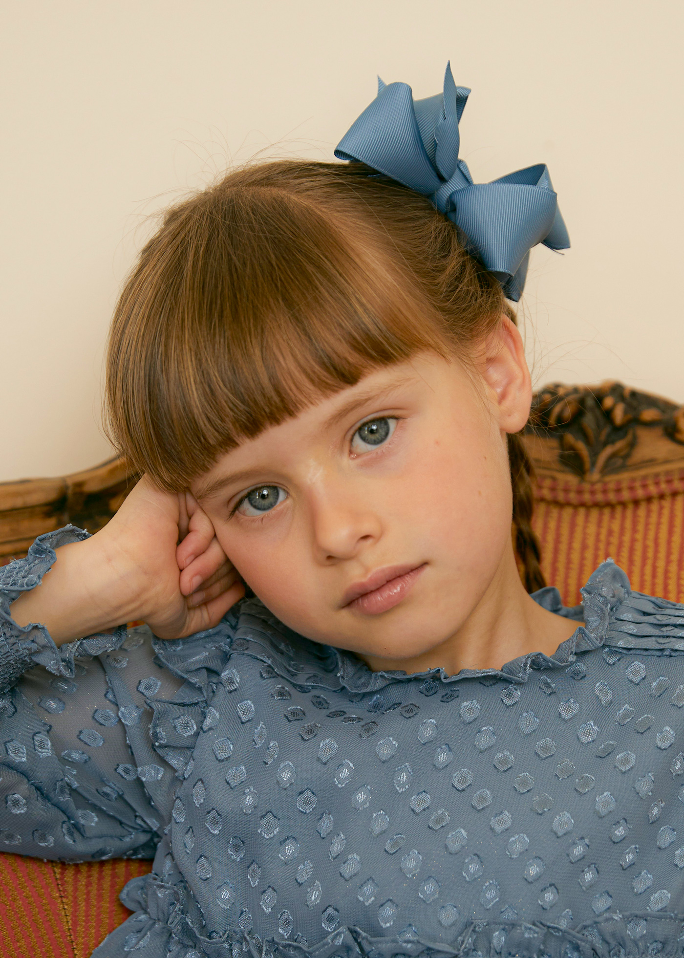 Girls double loop clip Cerulean | Abel & Lula