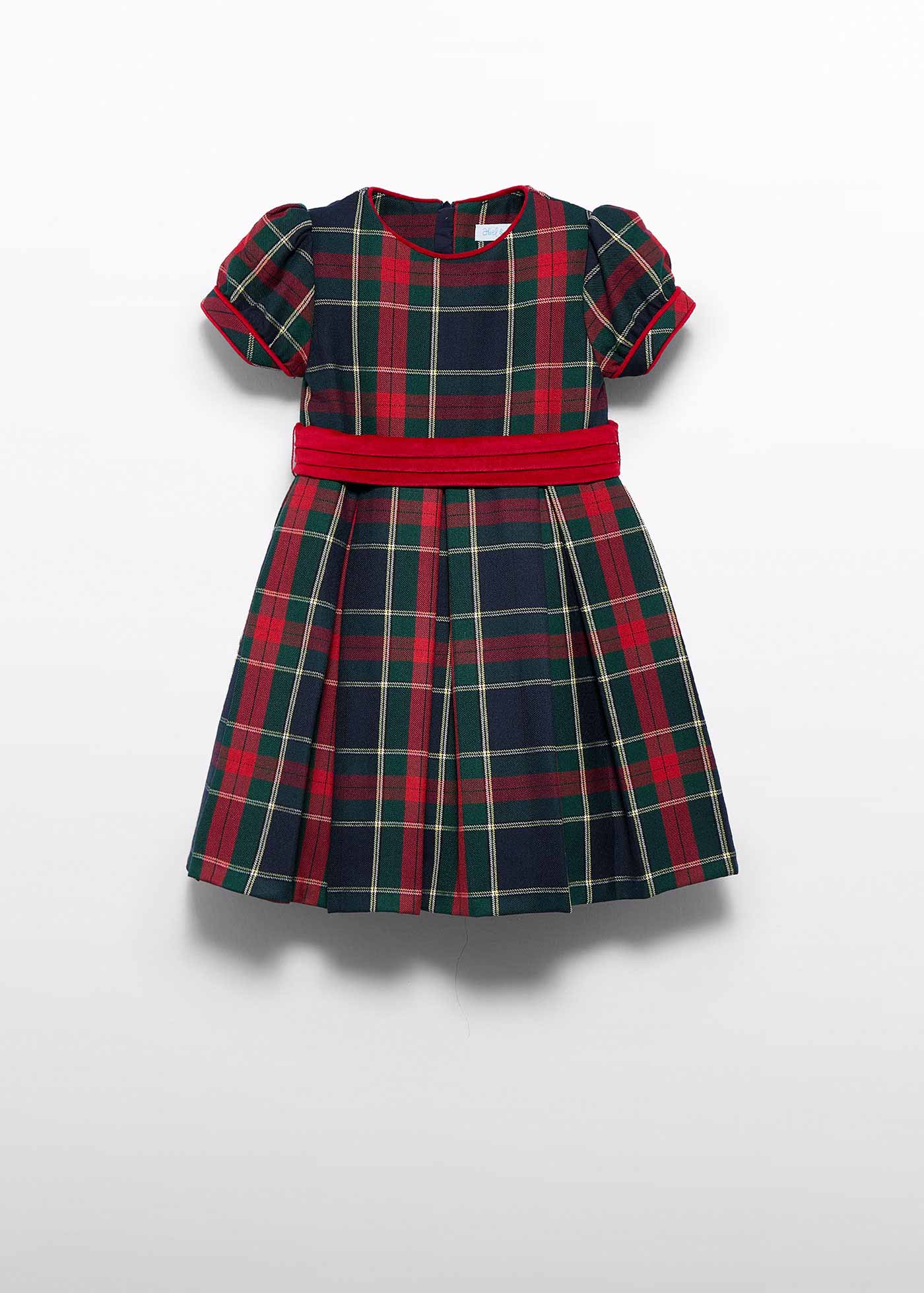 Girl Tartan Dress Navy blue | Abel & Lula