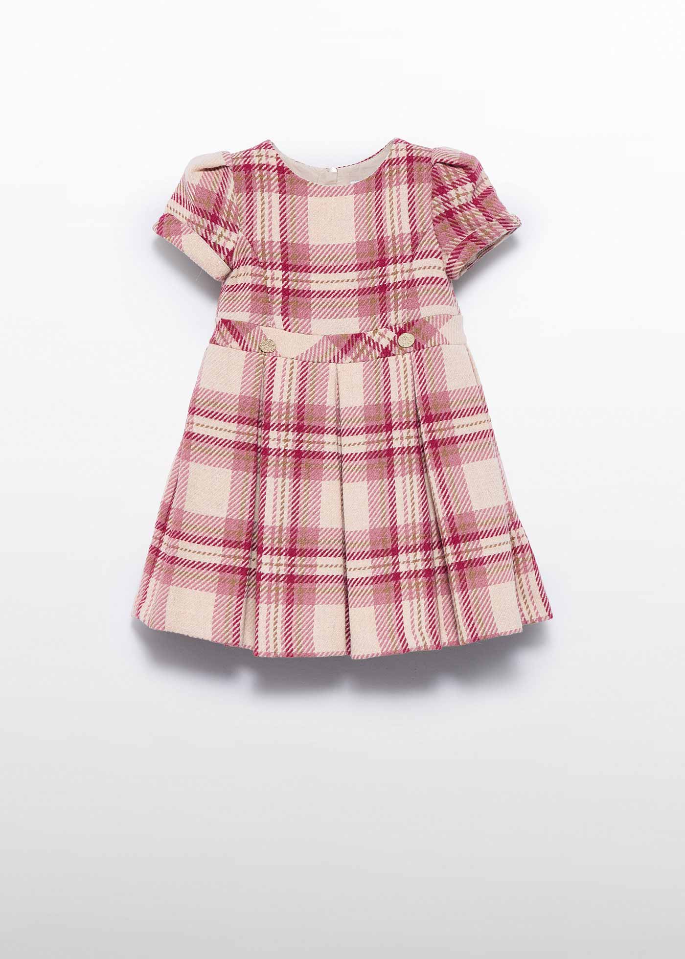 Girls plaid dress Raspberry | Abel & Lula