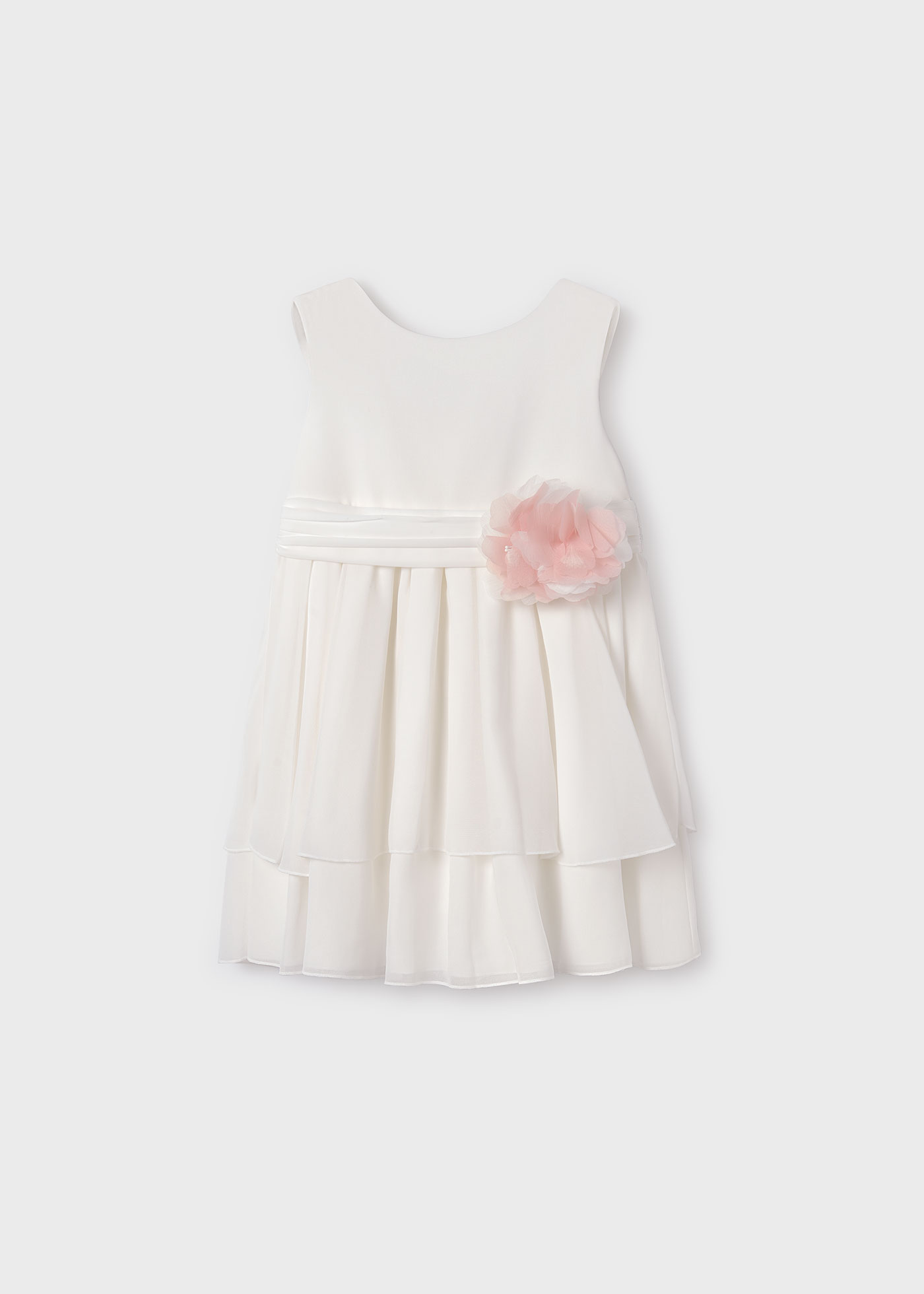 Girl Chiffon Dress White | Abel & Lula