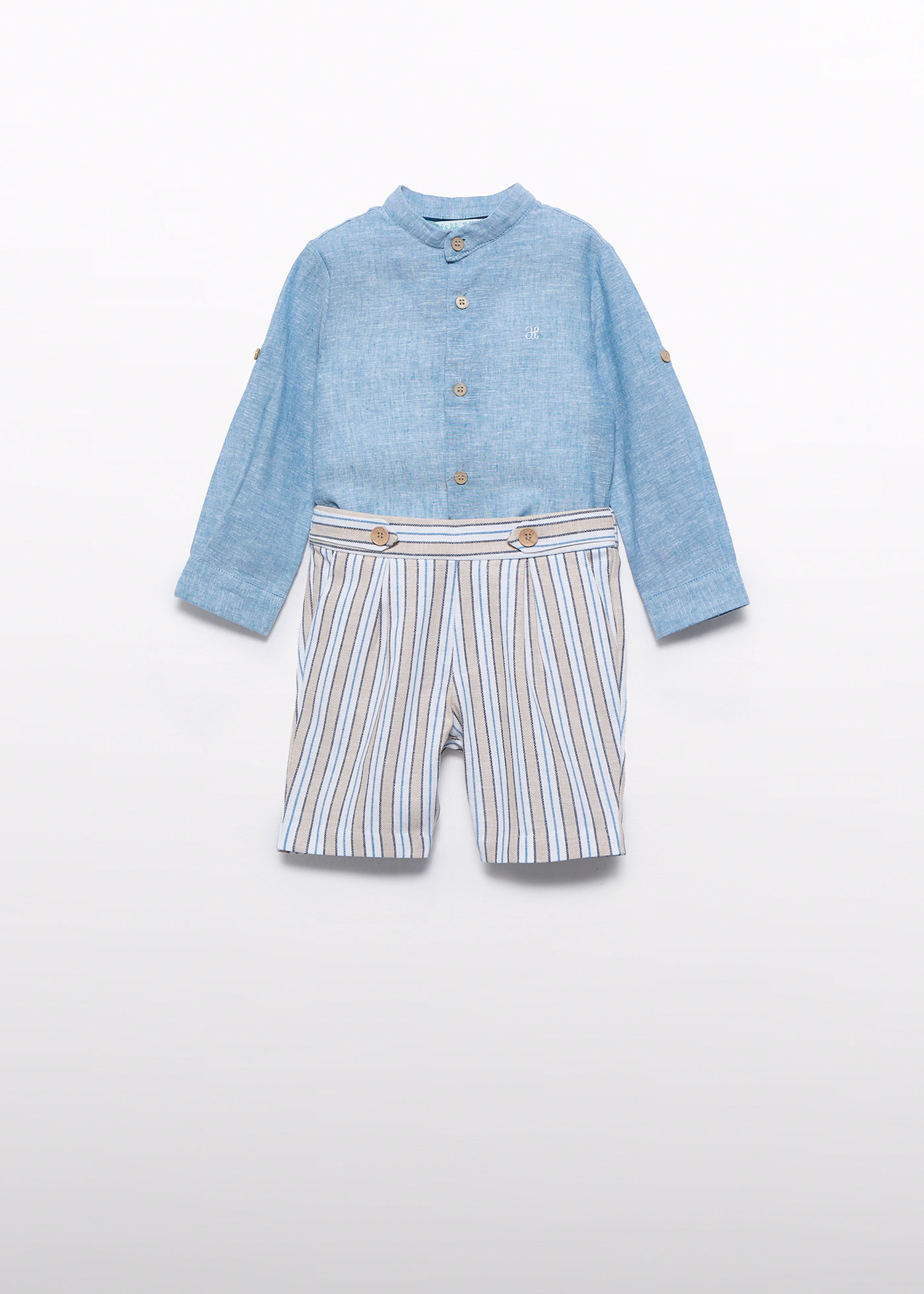 Boy linen set Blue Water Lily | Abel & Lula