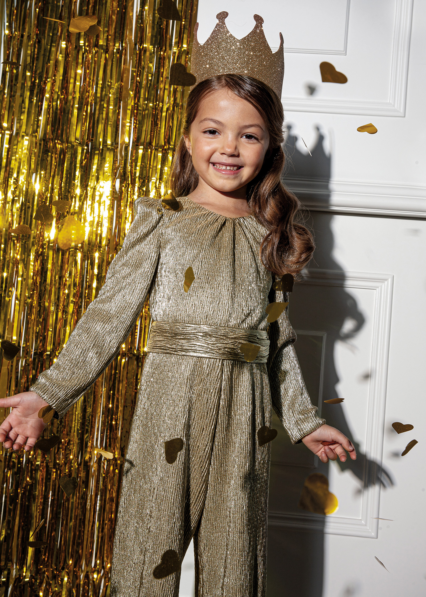 Girls knit jumpsuit Bronce | Abel & Lula